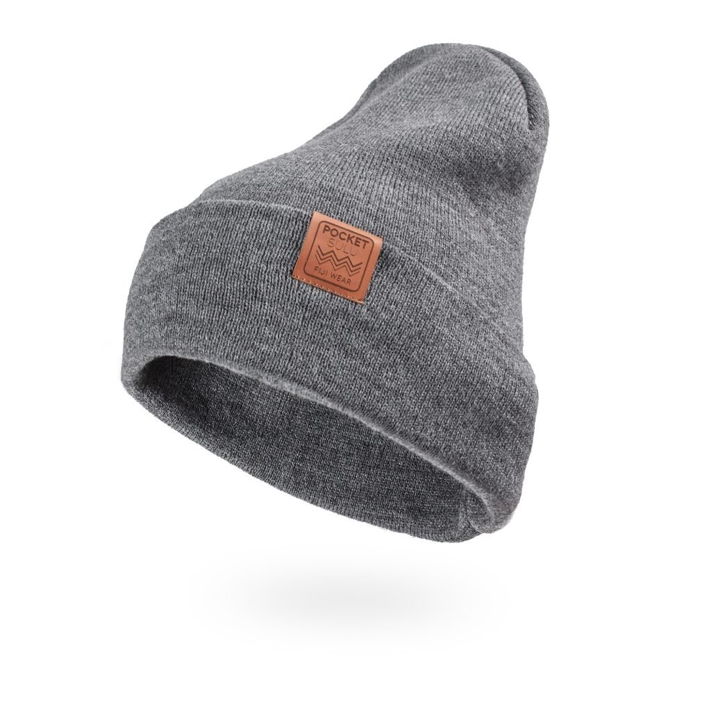 Casual Dark Grey Surfer Beanie - Pocket Sulu